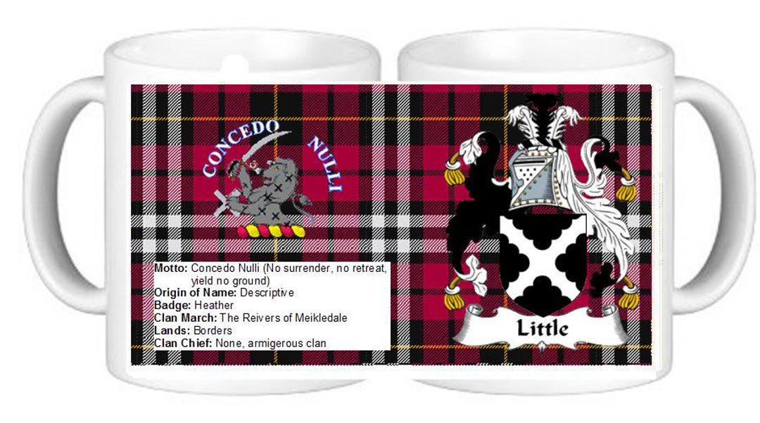 Scottish Clan Crest Coat of Arms Details & Tartan Depicted Little ...