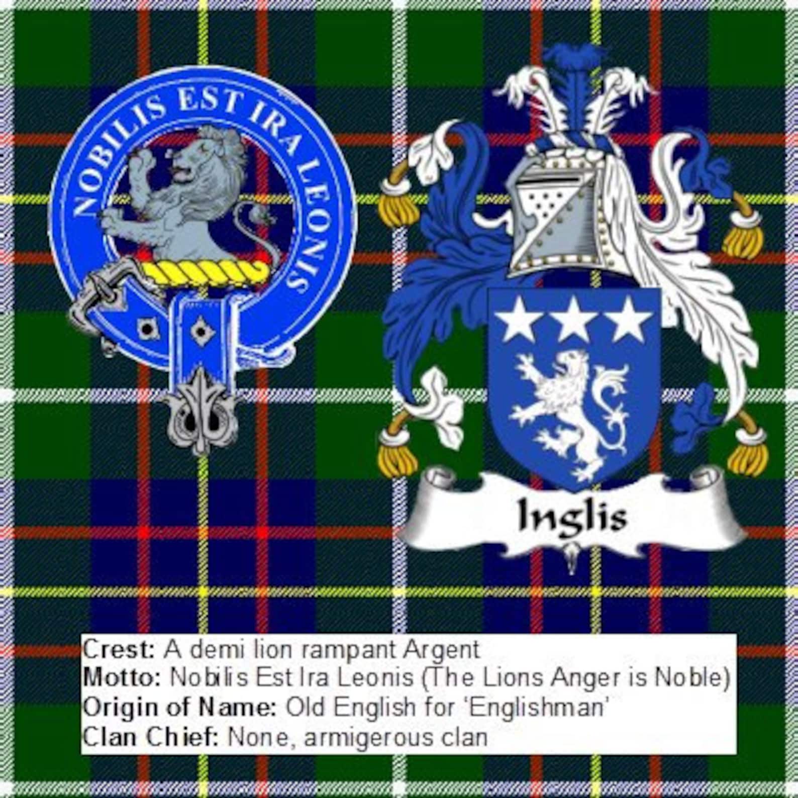 Set of 6 Scottish Clan & Crest Coat of Arms Details Tartan | Etsy