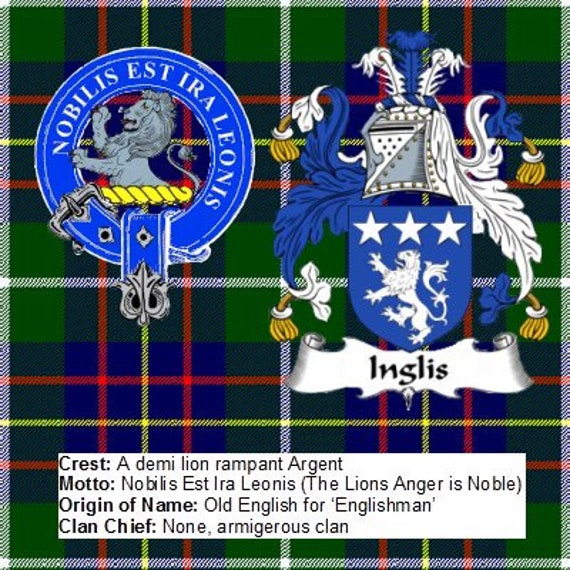 Set of 6 Scottish Clan & Crest Coat of Arms Details Tartan | Etsy