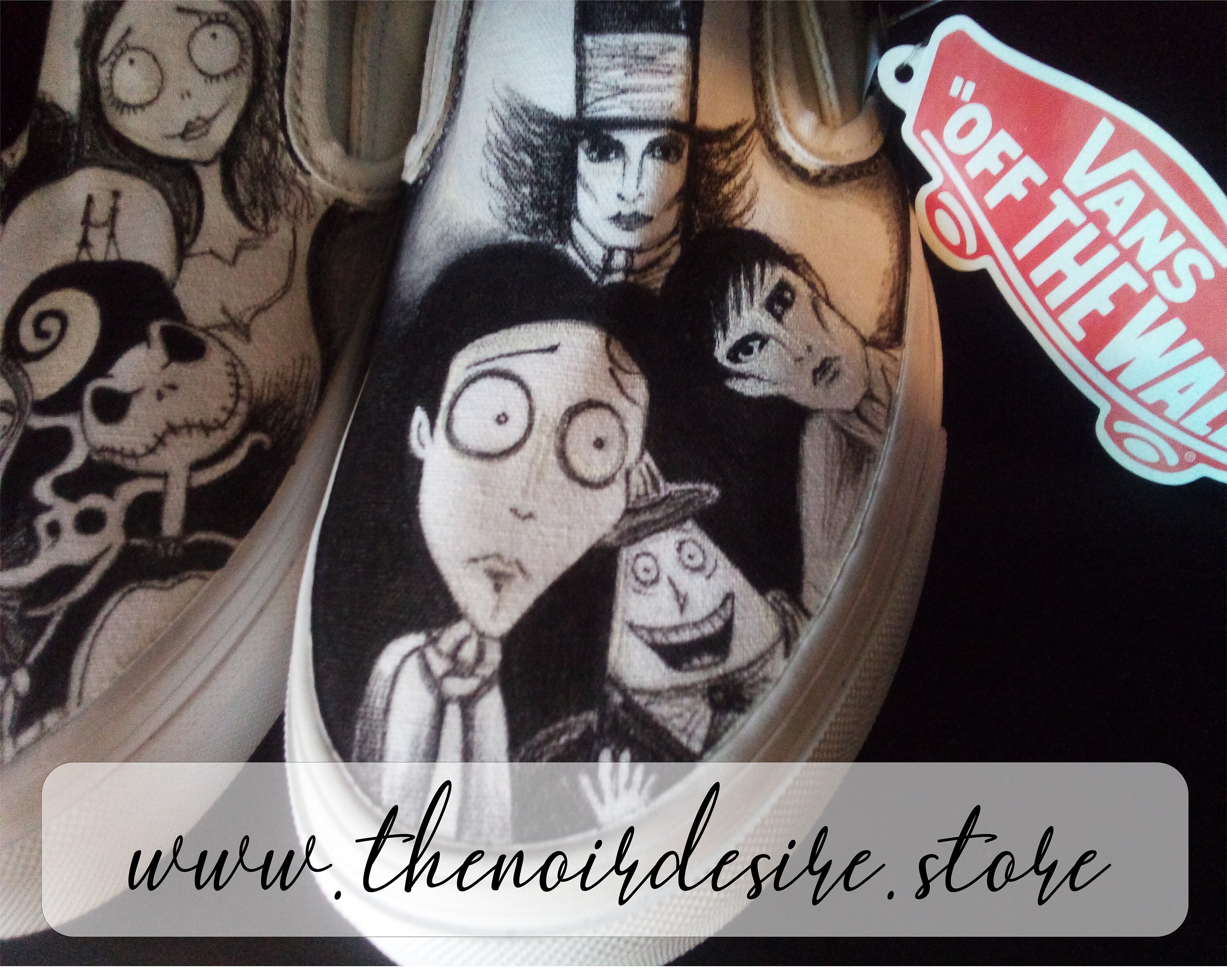 Tim Burton Movies Handpainted Vans Shoes corps Bride Edward | Etsy