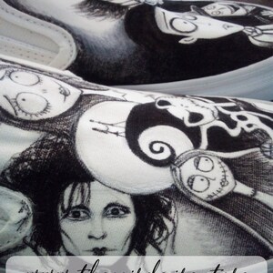Tim Burton Movies Handpainted Vans Shoes corps Bride Edward - Etsy