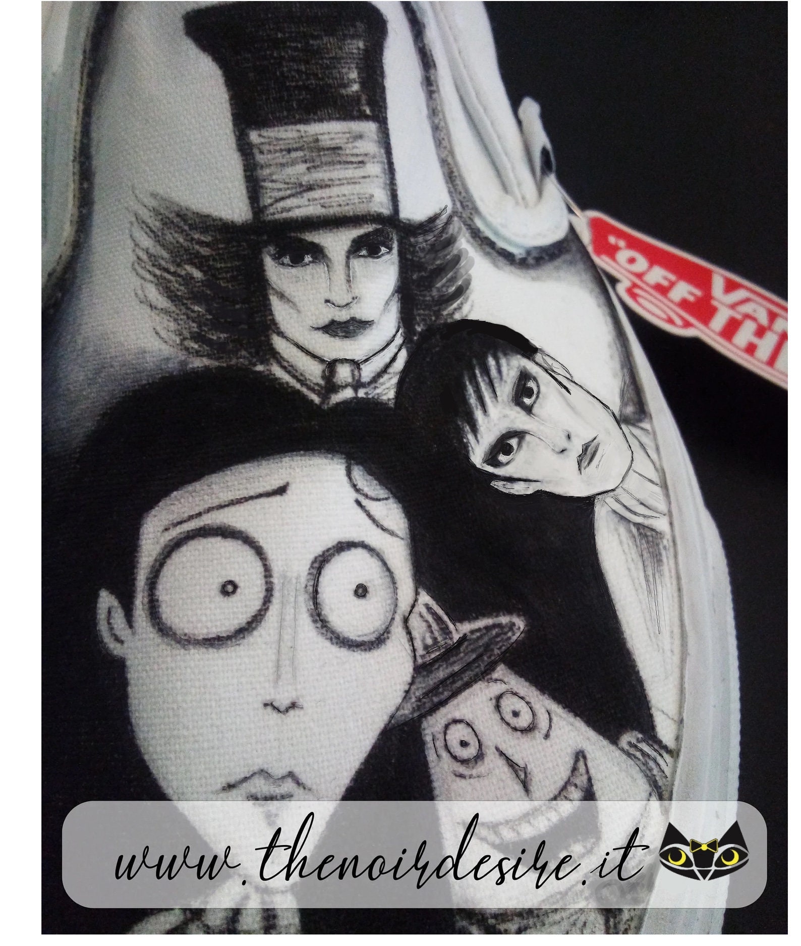Tim Burton Movies Handpainted Vans Shoes corps Bride, Edward ...