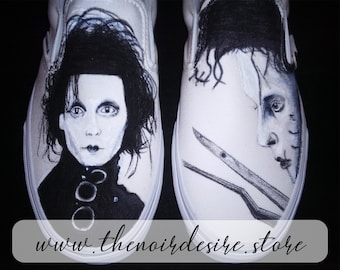 Tim Burton Movies Handpainted Vans Shoes corps Bride Edward | Etsy