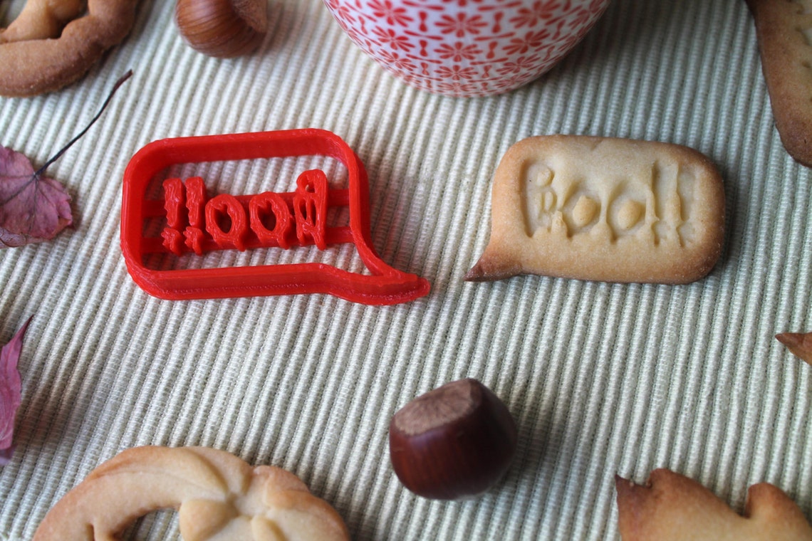 Boo Halloween cookie cutter with the letters Boo | Etsy