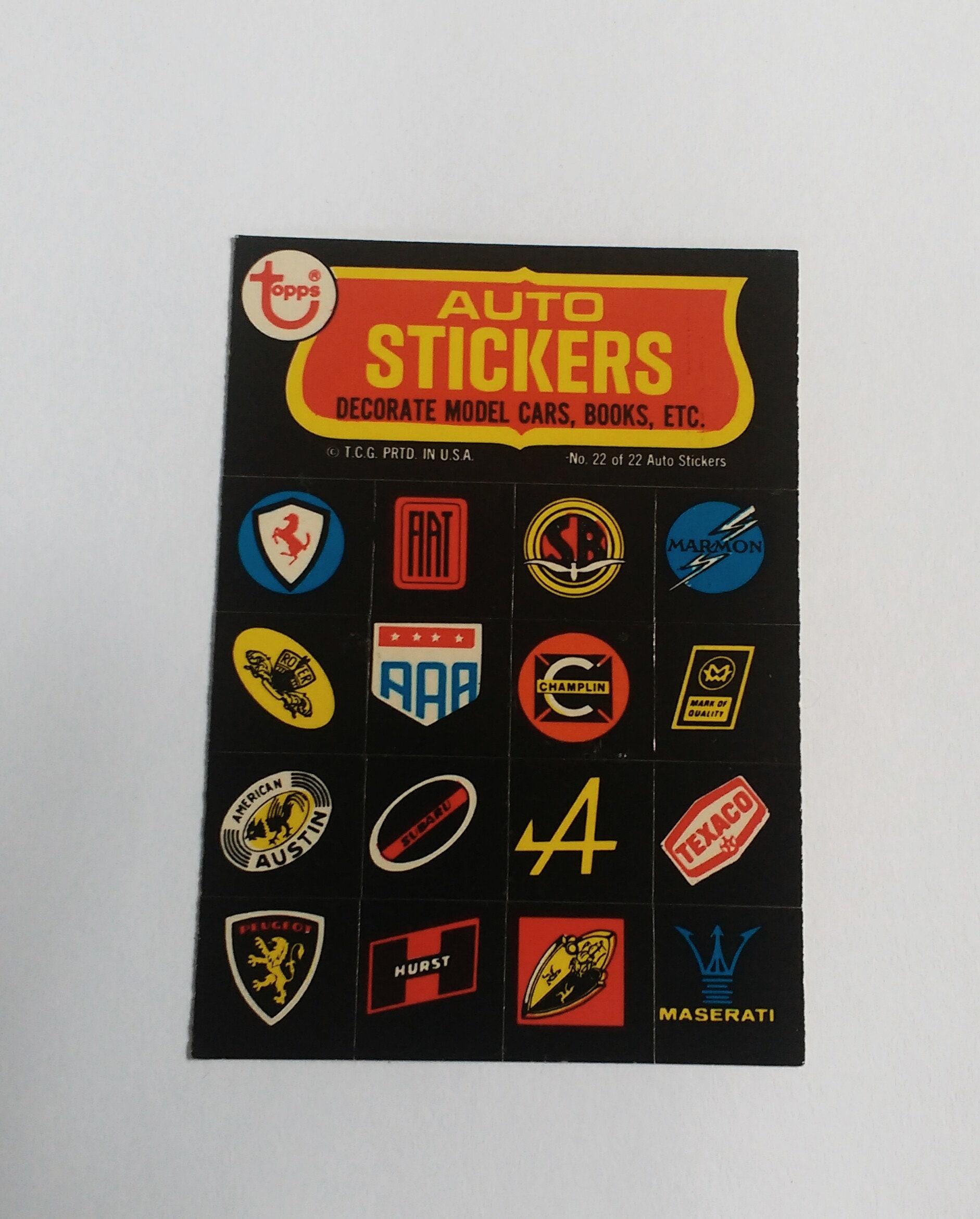 Topps Way Out Wheels Vintage Stickers! Authentic Vintage 1970! Topps ...