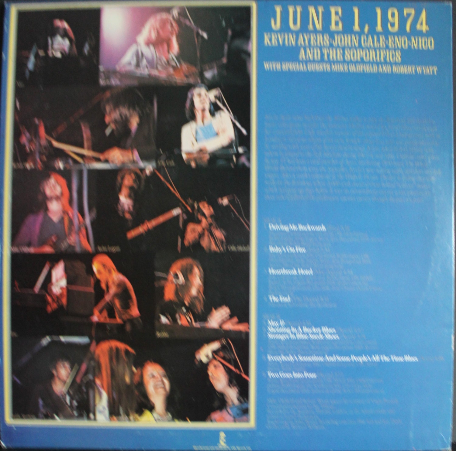 Eno, Cale, Nico, Ayers Live UK Import LP! Authentic Vintage 1974! June ...