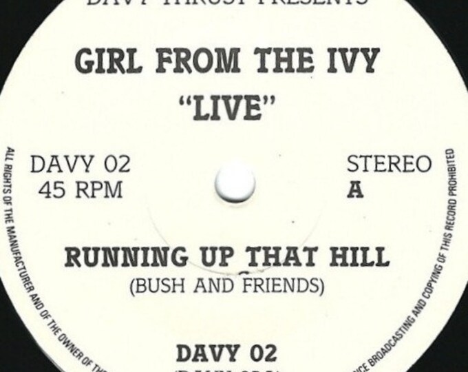 Kate Bush Live, 7 Record, RARE UK Release Authentic Vintage 88 'running up That Hill' W/ David ...