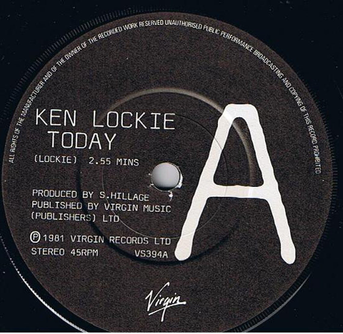 Ken Lockie 7 Vinyl Record UK Import Authentic Vintage | Etsy