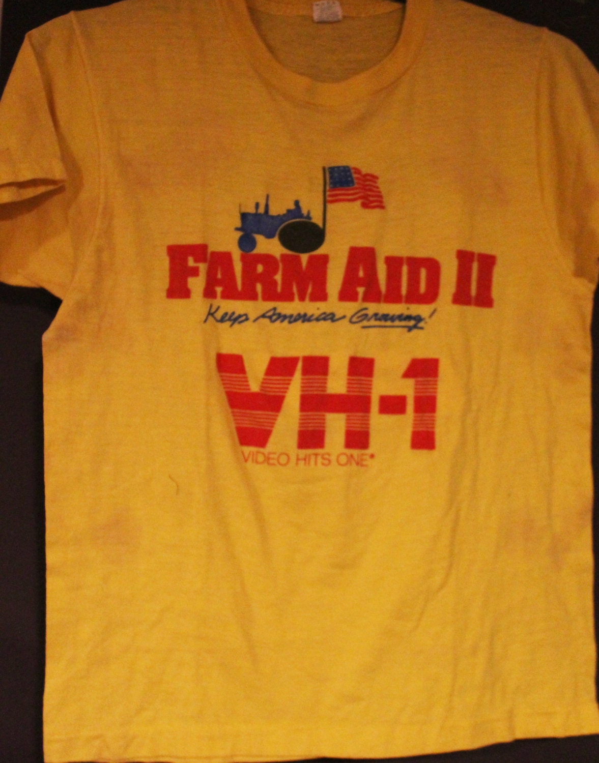 Farm Aid II Crew T Shirt! Authentic Vintage 1986! Farm Aid ~ Grateful ...