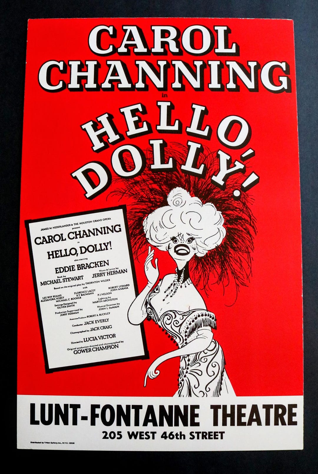 Hello Dolly! Carol Channing, Broadway Window Card, Original! Authentic ...