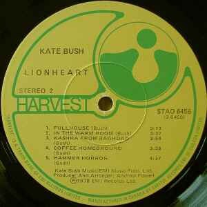 Kate Bush, Vinyl Record Album, Embossed, Canadian Import! Authentic ...