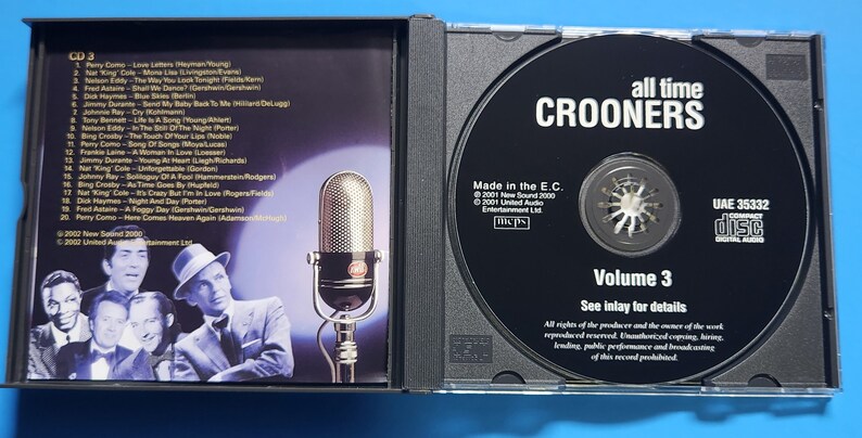 Vintage All Time Crooners 3-CD Set: Sinatra, Martin, Bennett & More - Etsy