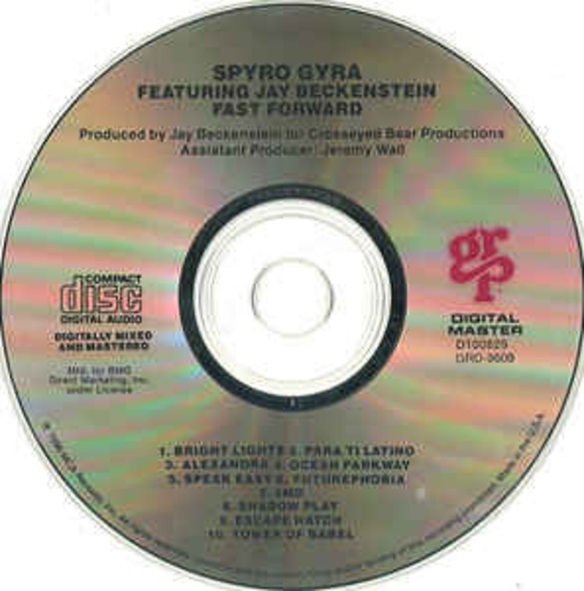 Spyro Gyra CD Jay Beckenstein Authentic Vintage 1990 Spyro - Etsy