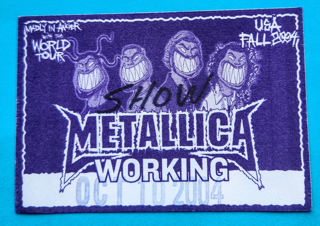 Vintage Metallica Backstage Pass: 2004 Madly in Anger Tour - Etsy