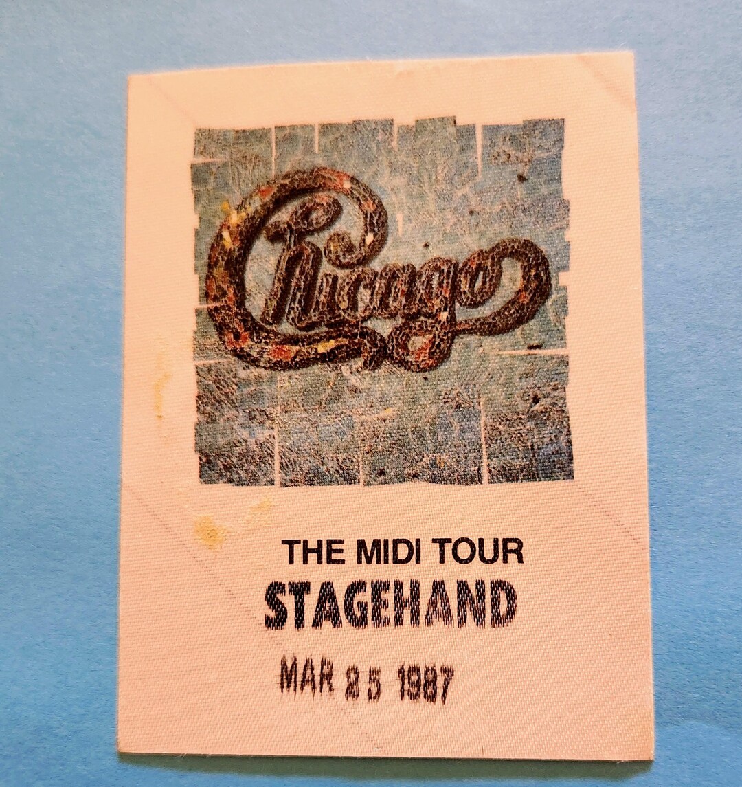 Chicago Band, Backstage Pass, Authentic Vintage 1987! - Etsy