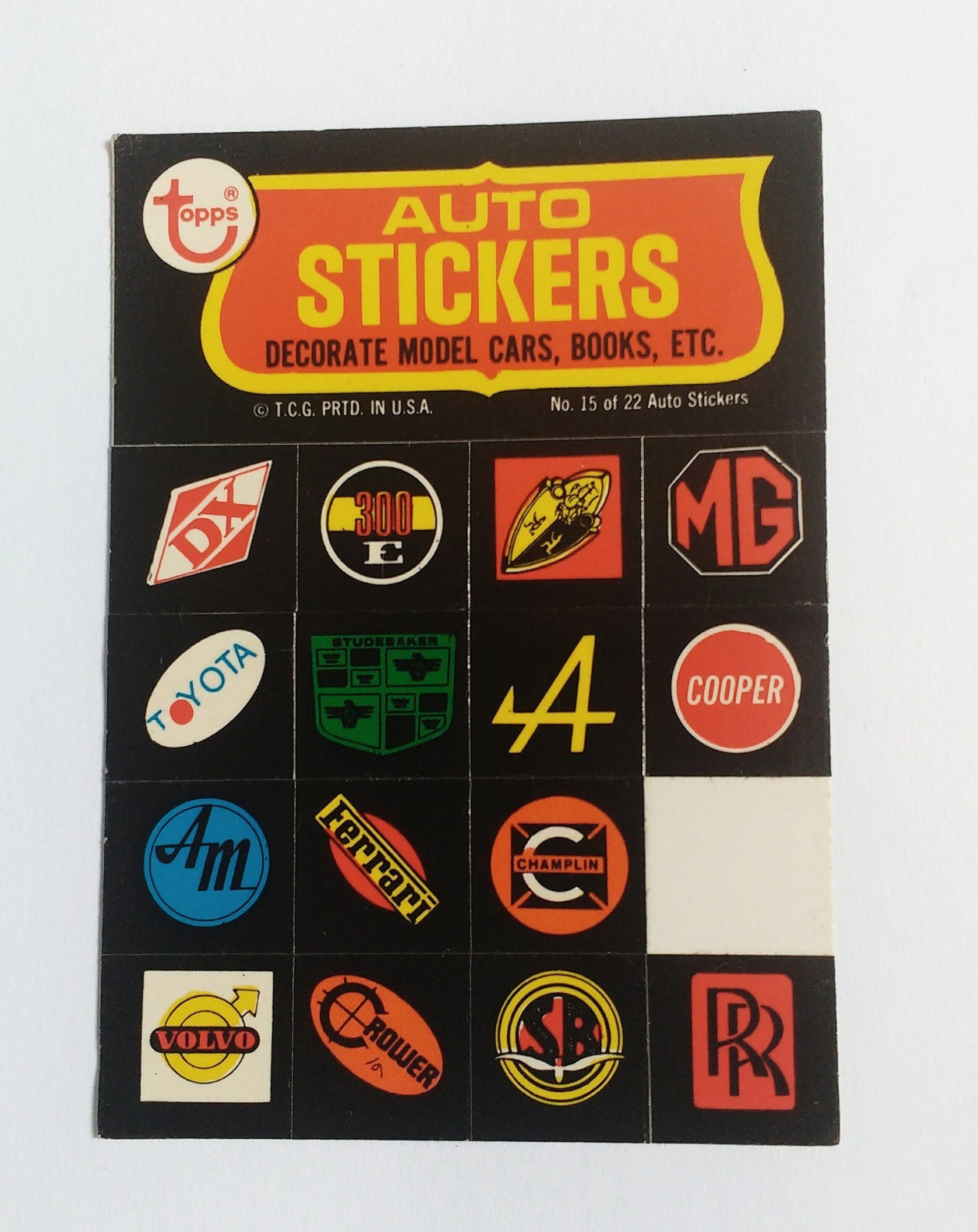 Topps Way Out Wheels Vintage Stickers! Authentic Vintage 1970! Topps ...