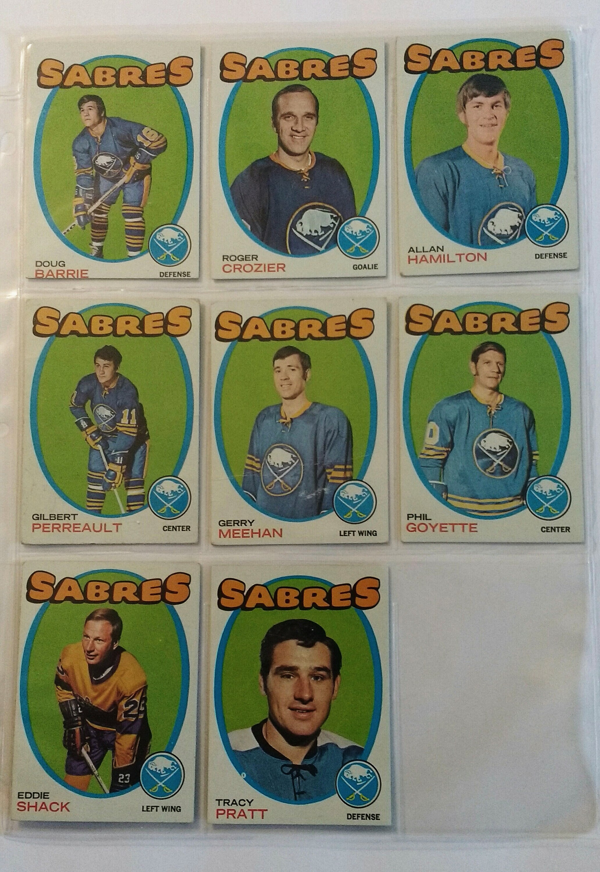 Topps Cards Buffalo Sabres! Authentic Vintage 1971-2! Sabres~ Perrault ...