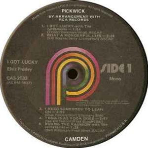 Elvis Presley, Vinyl Record Album, Pickwick Records Canadian Import ...