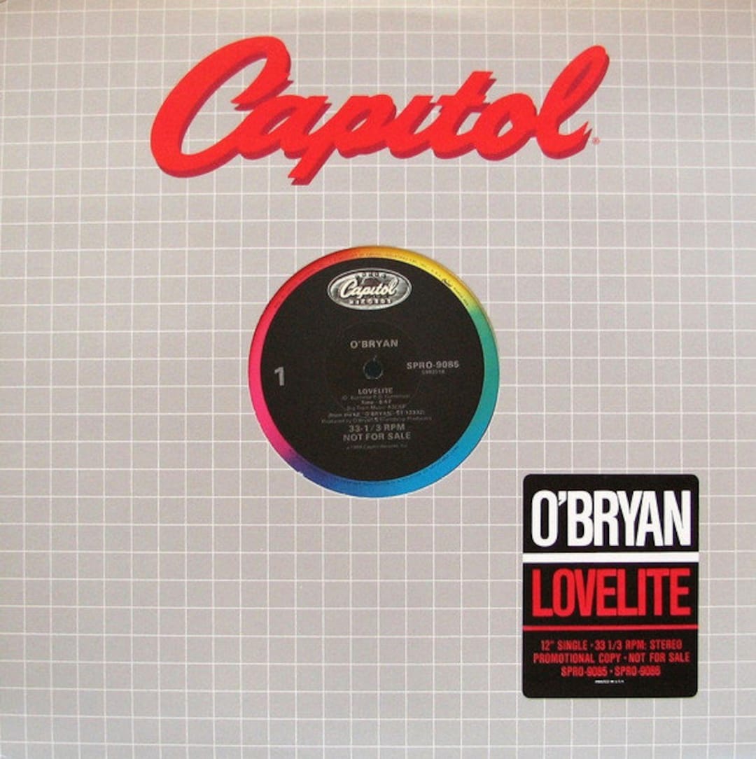 O'bryan 'lovelite' 12" Vinyl: 1984 Promo, Mint Condition - Etsy