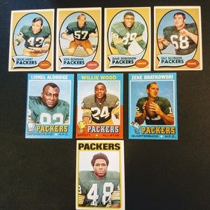 Green Bay Packers Topps Football Cards! Authentic Vintage 1970-72 ...