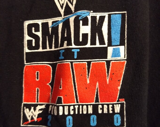 WWF, T Shirt, TV Production Crew Shirt Authentic Vintage 2000smack It ...