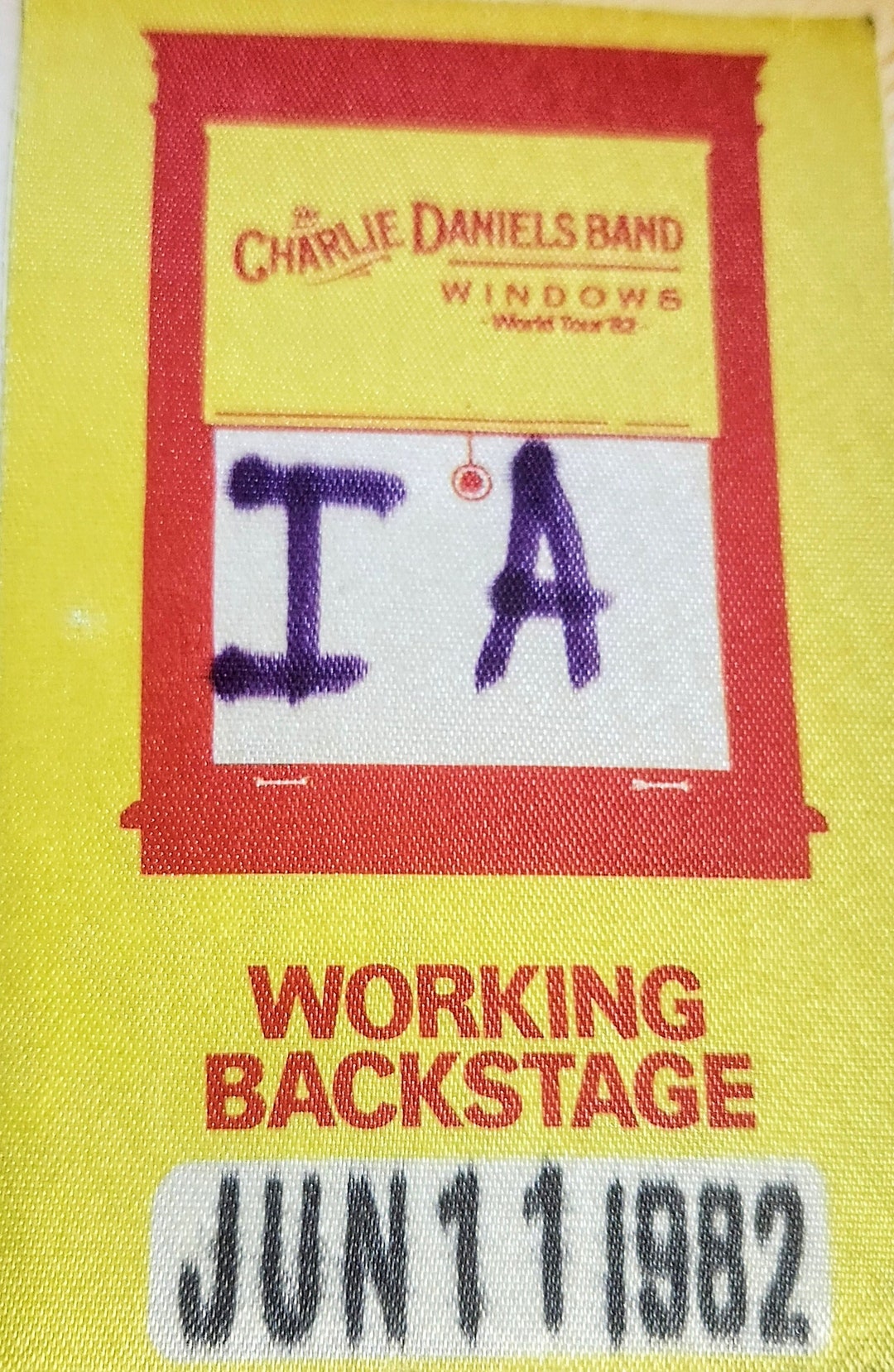 Charlie Daniels Band, Backstage Pass Satin! Authentic Vintage 82! CDB ...