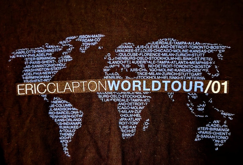 Eric Clapton T Shirt Concert Tech Crew T Authentic Vintage - Etsy