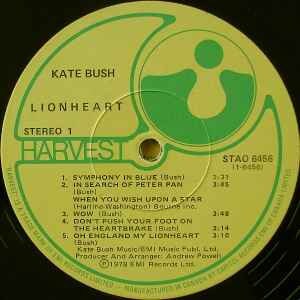 Kate Bush, Vinyl Record Album, Embossed, Canadian Import! Authentic ...