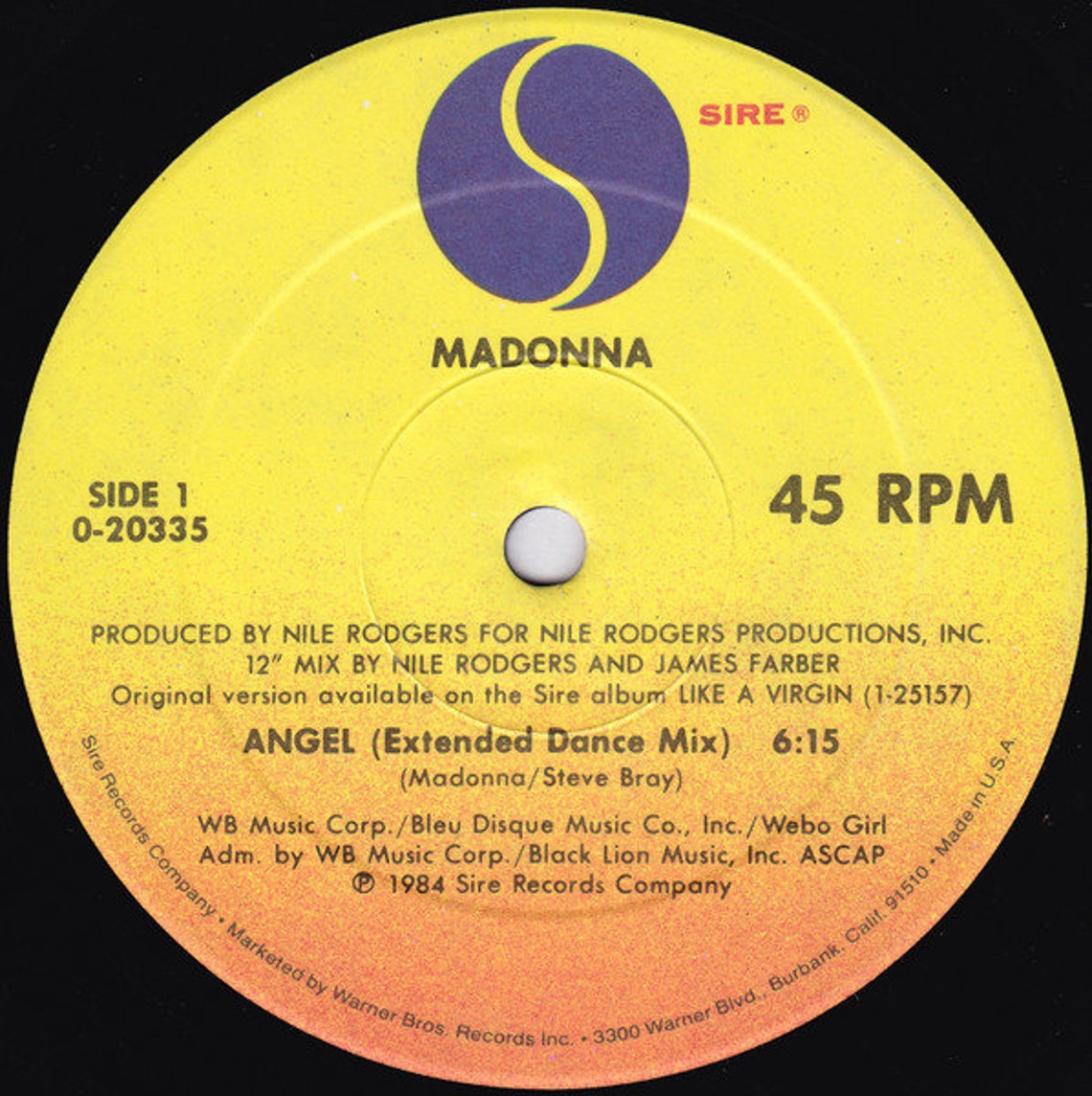 Vintage Madonna 'angel' 12" Vinyl Maxi Single - US Release 1985 - Etsy