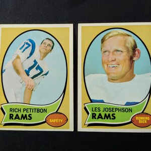Los Angeles Rams, Topps Football Cards! Authentic Vintage 1970 ...