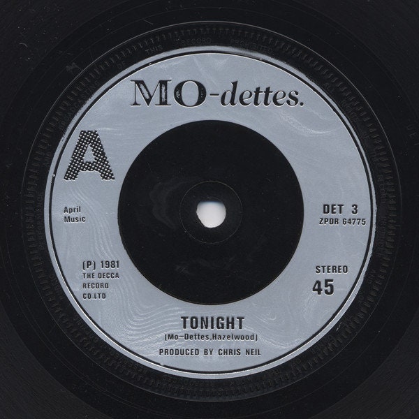 Mo-Dettes 7Vinyl UK Import RARE Tri-Fold Sleeve! Authentic Vintage 1981 ...