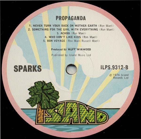 Sparks Propaganda Vinyl Album! UK ImportFirst Press A1/B1! Authentic ...