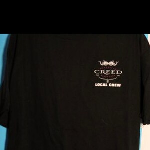 Creed, Band Shirt, Production Crew T-shirt, RARE! Authentic Vintage ...