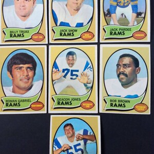 Los Angeles Rams, Topps Football Cards! Authentic Vintage 1970 ...