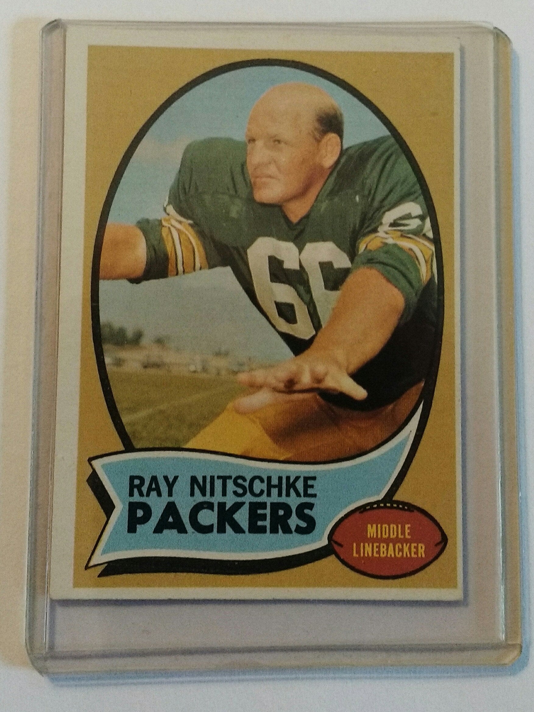 Ray Nitschke Topps Green Bay Packers Football Card! Authentic Vintage ...