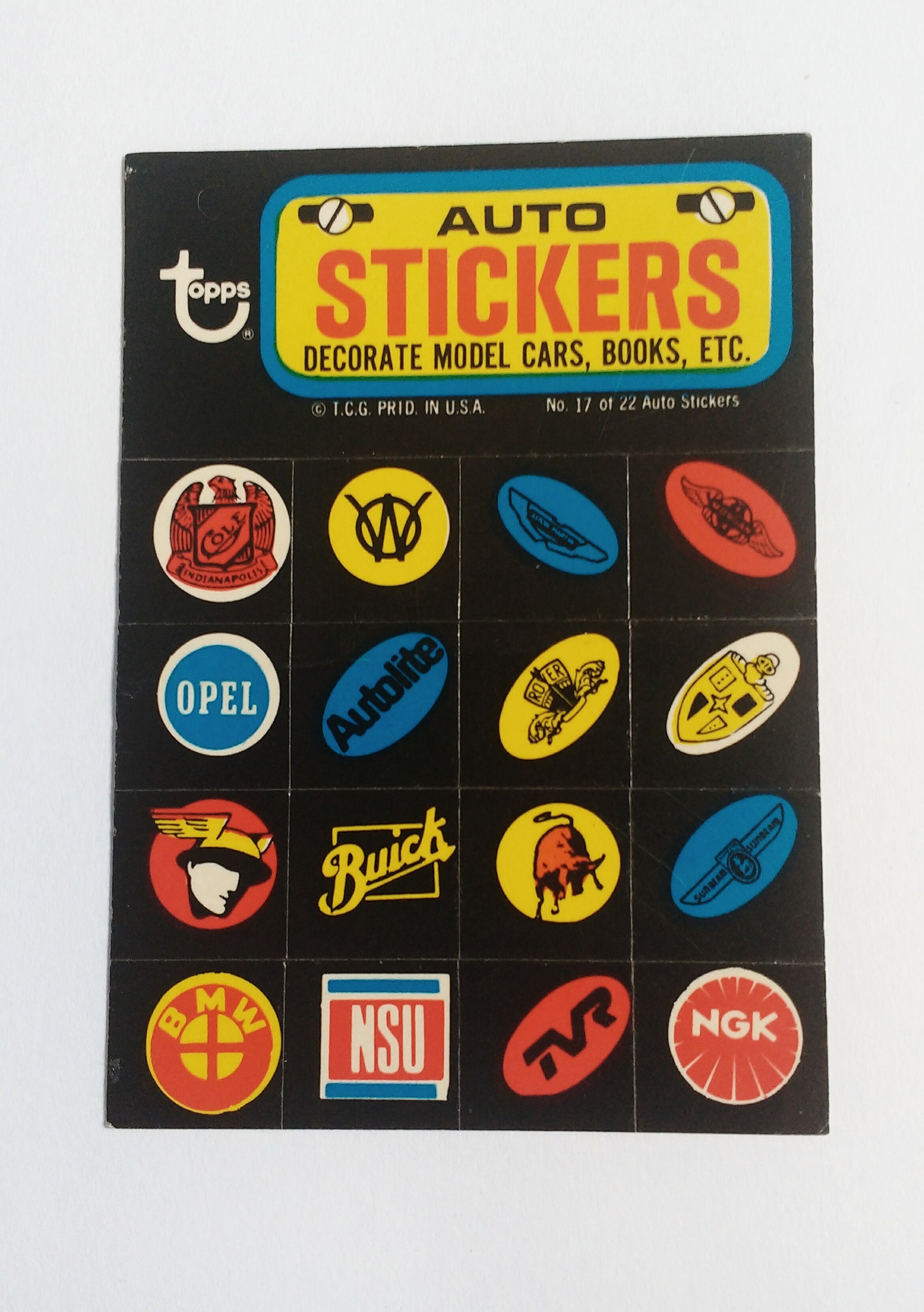 Topps Way Out Wheels Vintage Stickers! Authentic Vintage 1970! Topps ...