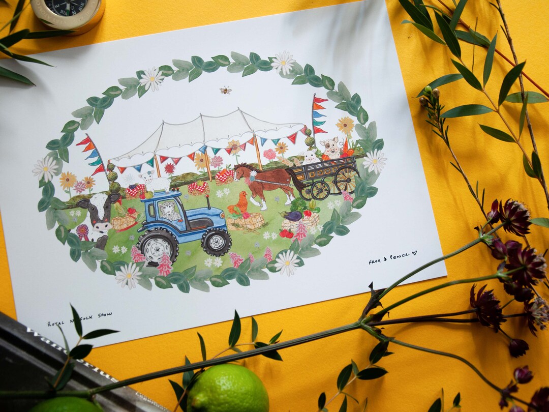 Royal Norfolk Show A4 Print - County Show - Norfolk Gift - Farmyard ...
