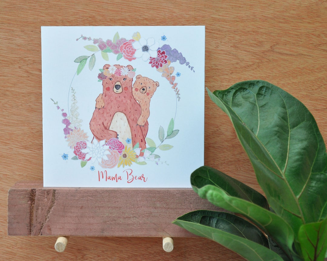 Mama Bear Card Blank Card Mother's Day Card New Mum - Etsy