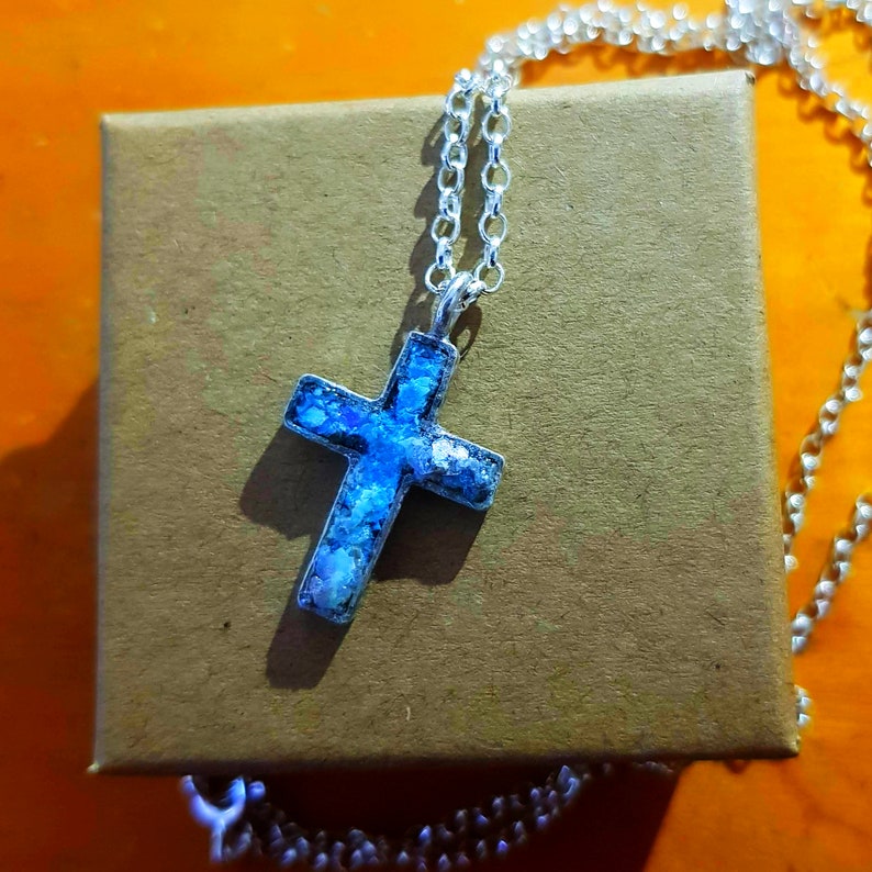 Collier croix en argent sterling, croix de Jérusalem, bijoux en argent ...