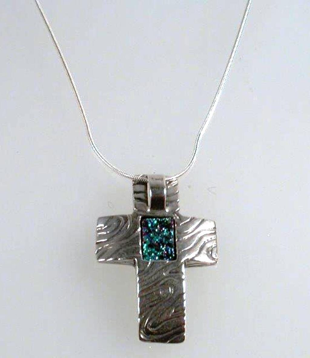 Christian Necklace, Sterling Silver Christian Cross From the Holy Land ...