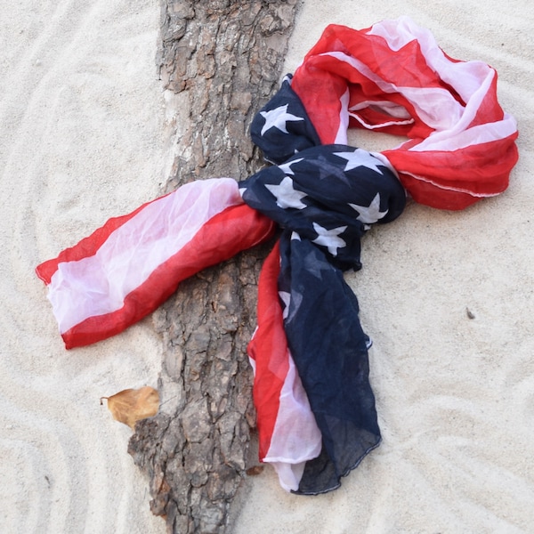 American Flag Scarf - Etsy