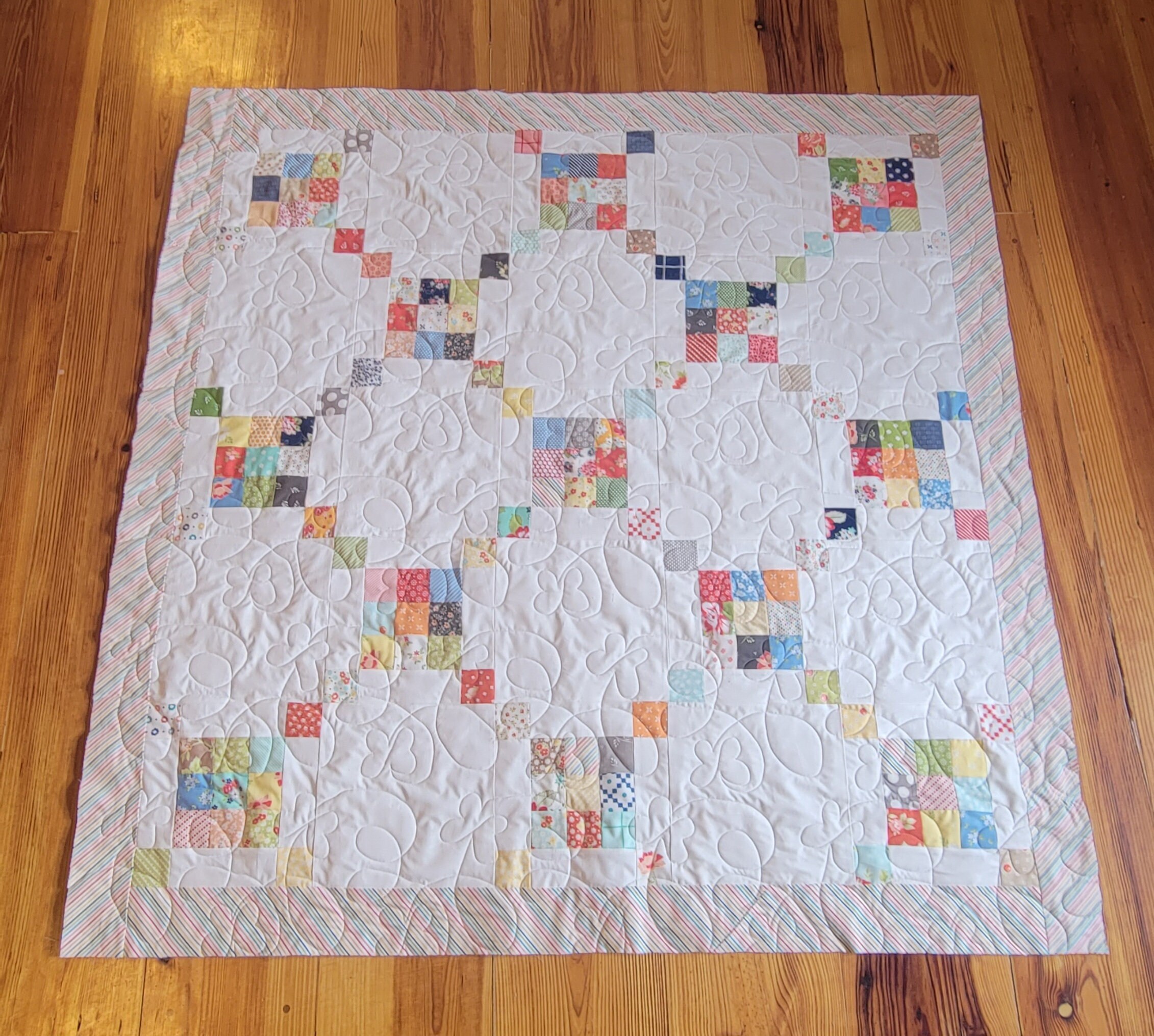 Irish Chain Quilt Pattern, Flower Path Design, Beginner Friendly, PDF ...