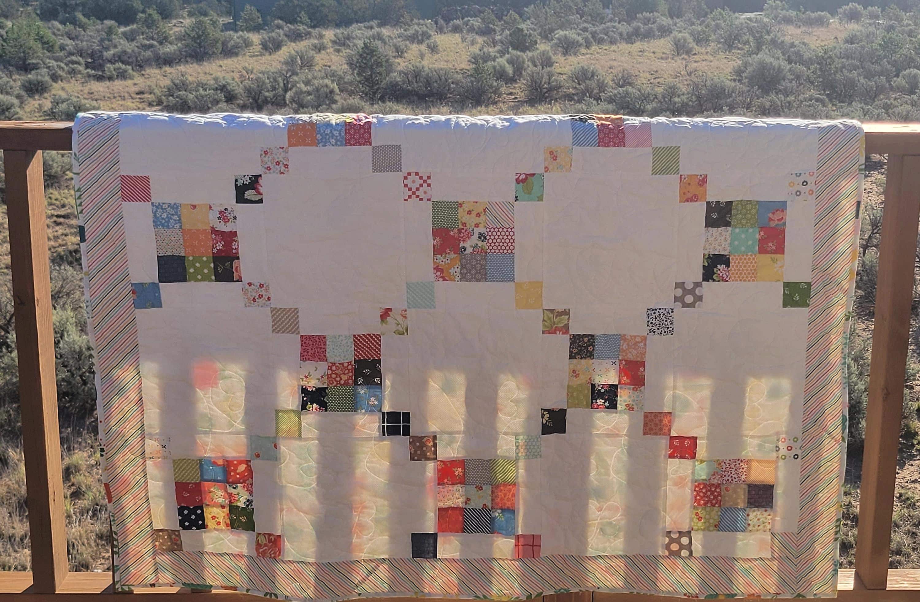 Beginner Quilt Pattern, Irish Chain Quilt Pattern, Flower Path Quilt ...