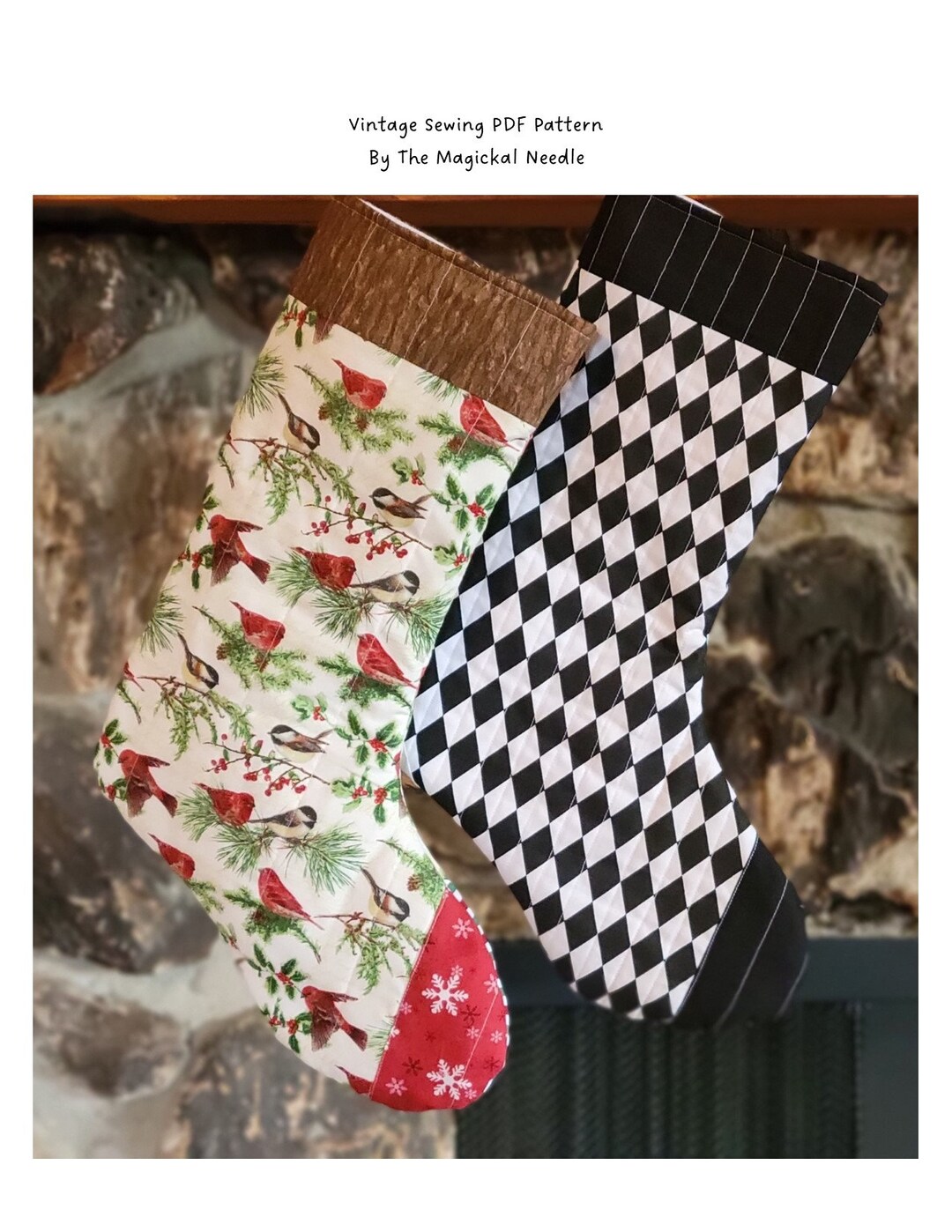 Christmas Stocking Sewing Pattern, Quilt Stocking Pattern, Quilt ...