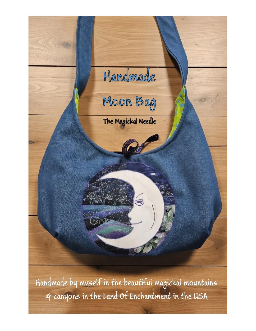 Moon Bag, Crescent Moon, Gothic, Handmade, Shoulder Bag, Moon Face ...