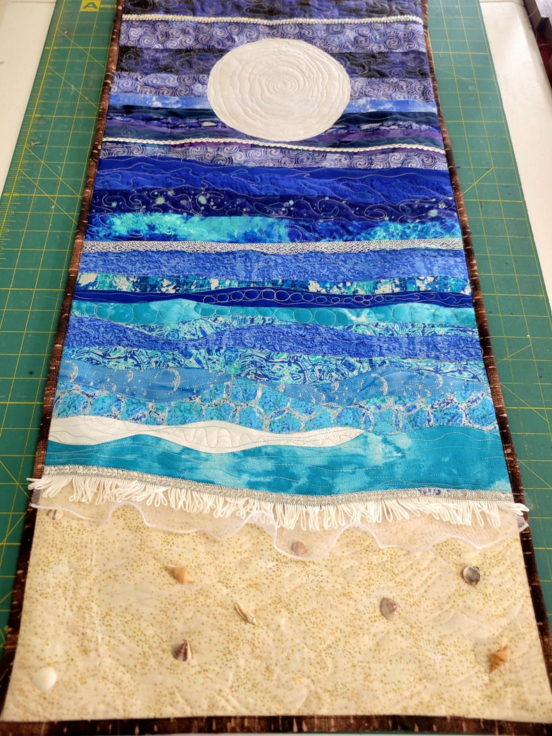 Beach Art Quilt Ocean Inspired Mermaidcore Abstract Quilt - Etsy