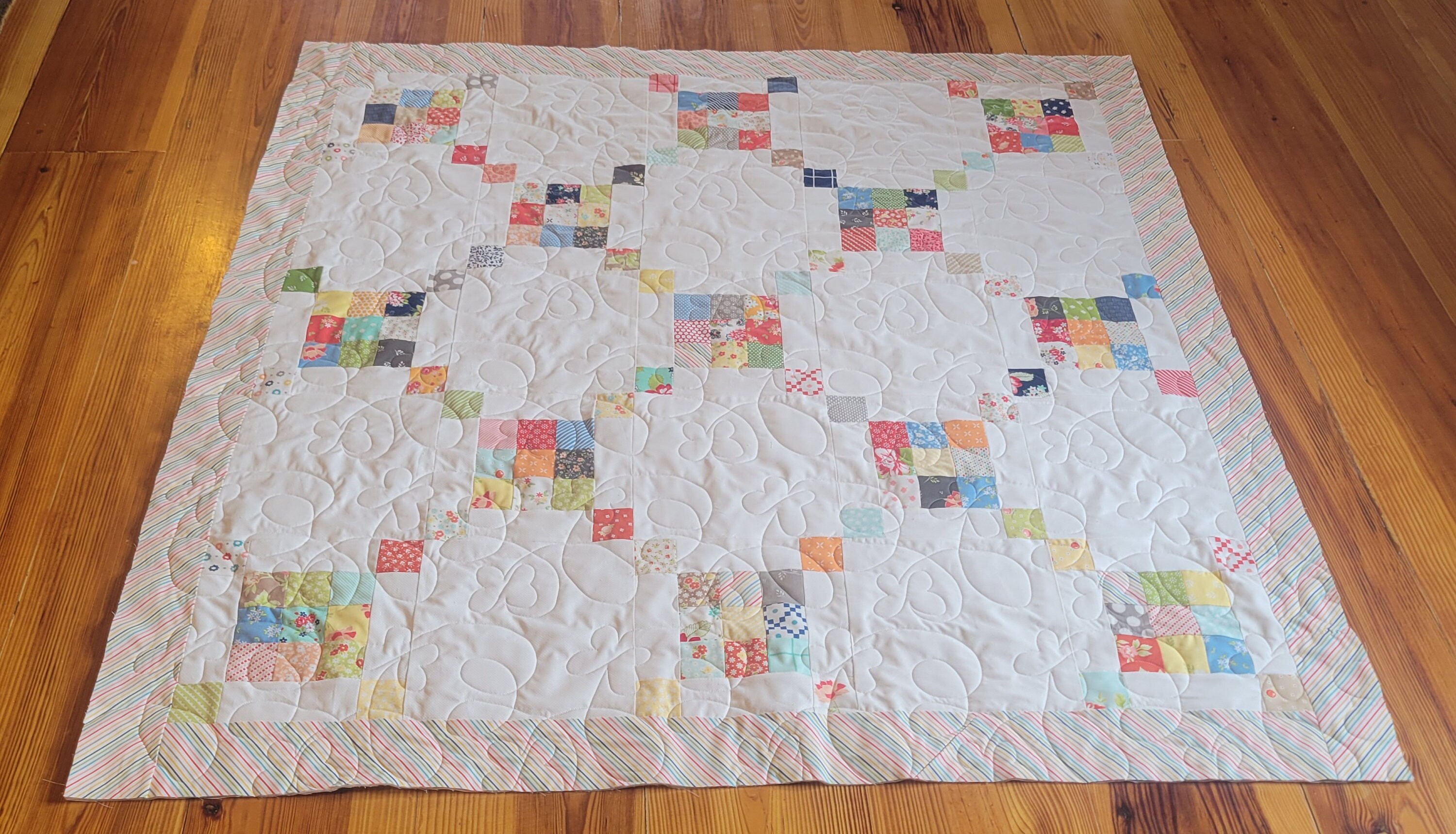 Irish Chain Quilt Pattern, Flower Path Design, Beginner Friendly, PDF ...