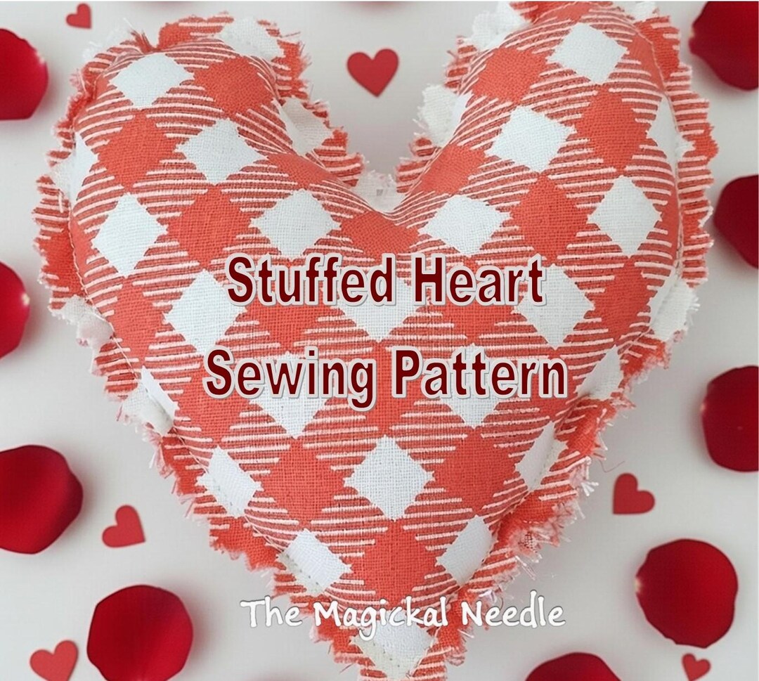 Fabric Heart Sewing Pattern, PDF Digital Download, How to Sew Handmade ...