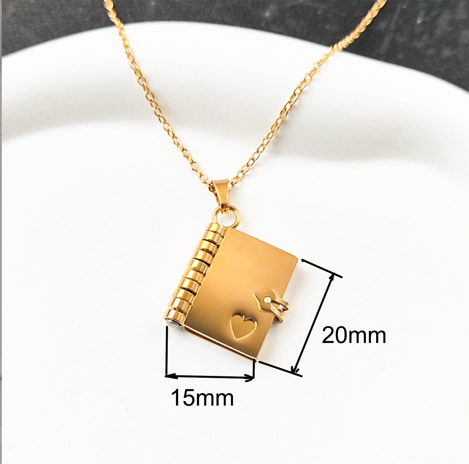 Custom Engraved Book Necklace, Book Key Chain, Book Lover Gifts ...