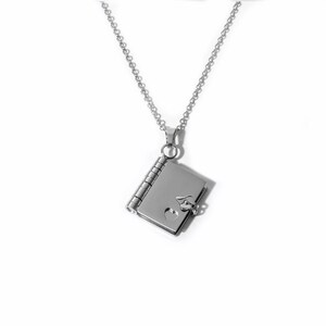 Custom Engraved Book Necklace, Book Key Chain, Book Lover Gifts ...